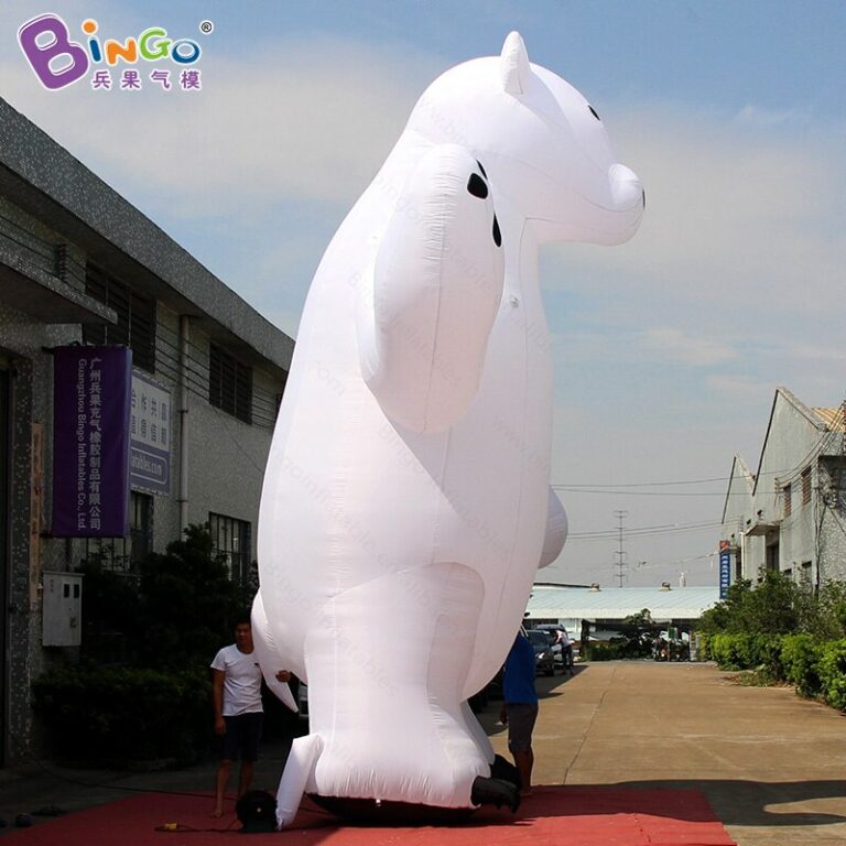 6mh Waving Polar Bear Inflatable Advertising Model Promotional White ...