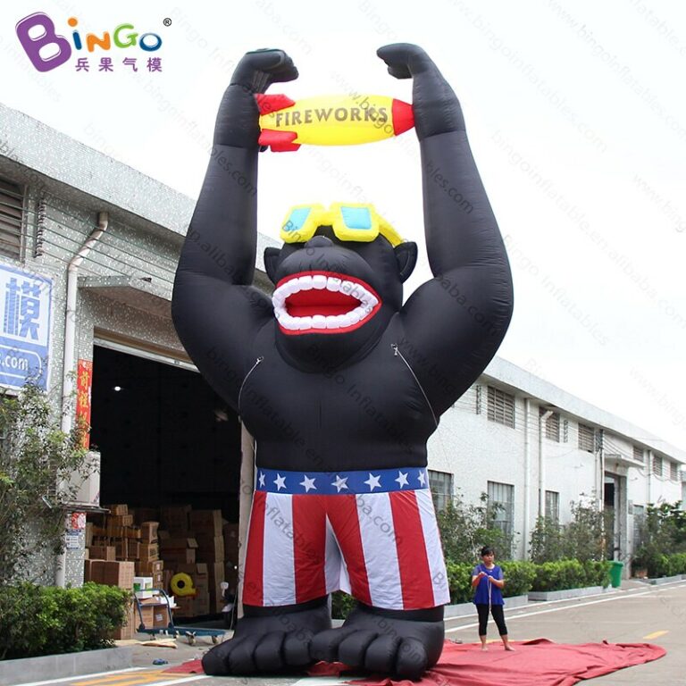 76mh Giant Inflatable Gorilla Airship Cartoon Orangutan Model ...