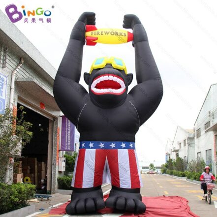 76mh Giant Inflatable Gorilla Airship Cartoon Orangutan Model ...