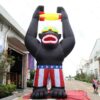 76mh Giant Inflatable Gorilla Airship Cartoon Orangutan Model ...