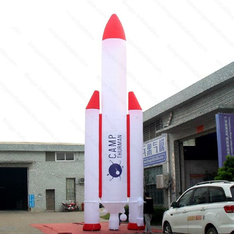 Customized 10mh Giant Inflatable Rocket Spaceship Model For Promotional ...