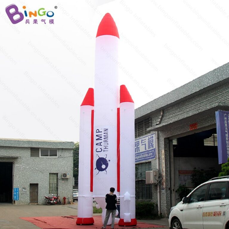 Customized 10mh Giant Inflatable Rocket Spaceship Model For Promotional ...