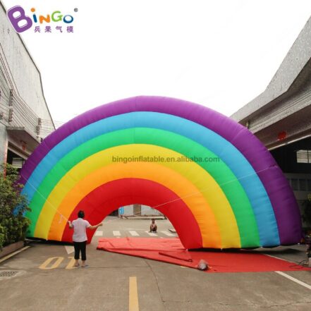 Customized 12x6mh Giant Inflatable Rainbow Arch With Logo For Event ...