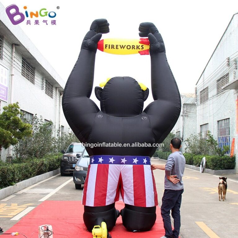 Custom 4mh Inflatable Gorilla Airshipholding Orangutan Air Filled ...