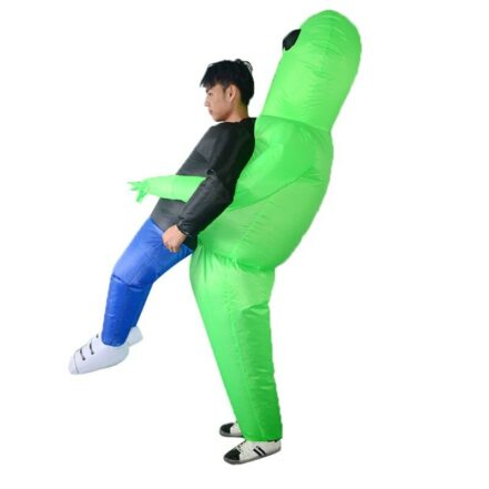 Adults Green Alien Inflatable Costume Funny Halloween Monster Party ...