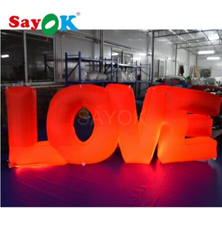 Sayok Led Lightup Red Inflatable Love Letters For Weddings Valentines ...