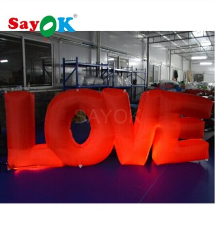 Sayok Led Lightup Red Inflatable Love Letters For Weddings Valentines ...