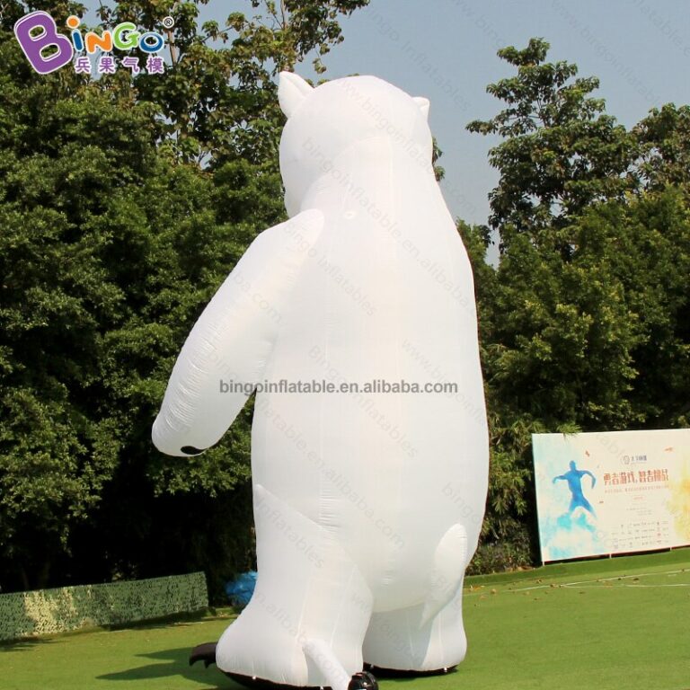 Inflatable 6m Giant Polar Bear Display Stand Customizable White ...