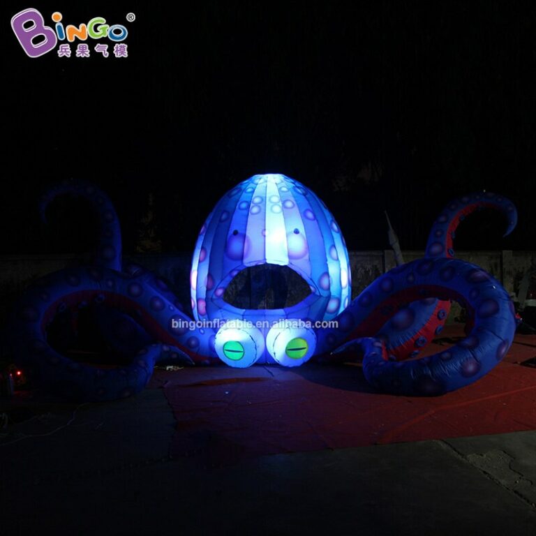 10x3m Personalized Giant Inflatable Dj Cabin Octopus With Lighting ...
