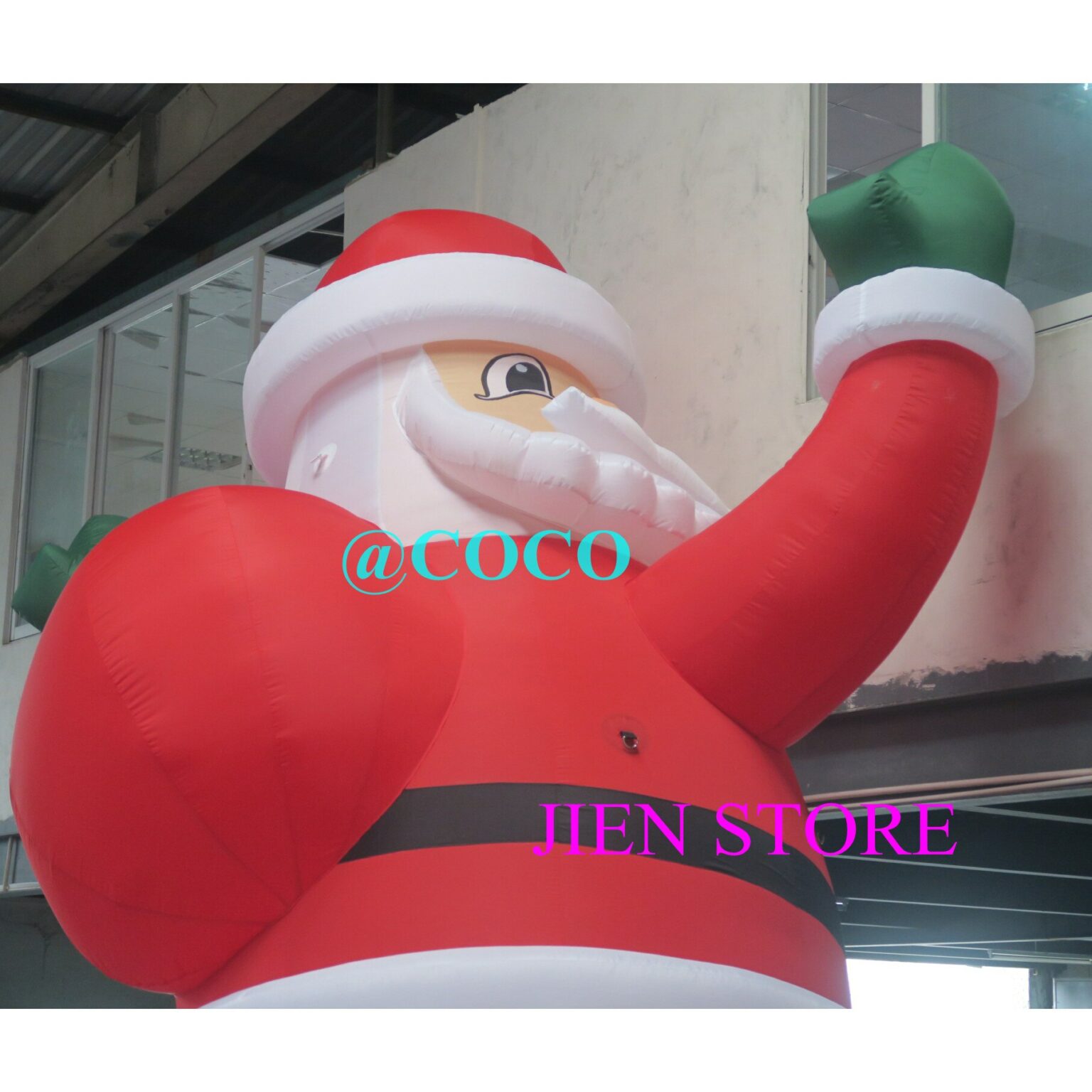 Giant Inflatable Santa Claus Climbing Wall Christmas Outdoor Decoration ...
