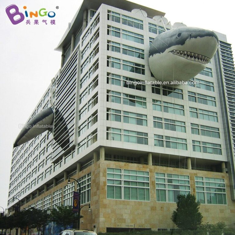 Giant Custom Inflatable Shark Toy Buildingtop Display 5piece Set ...