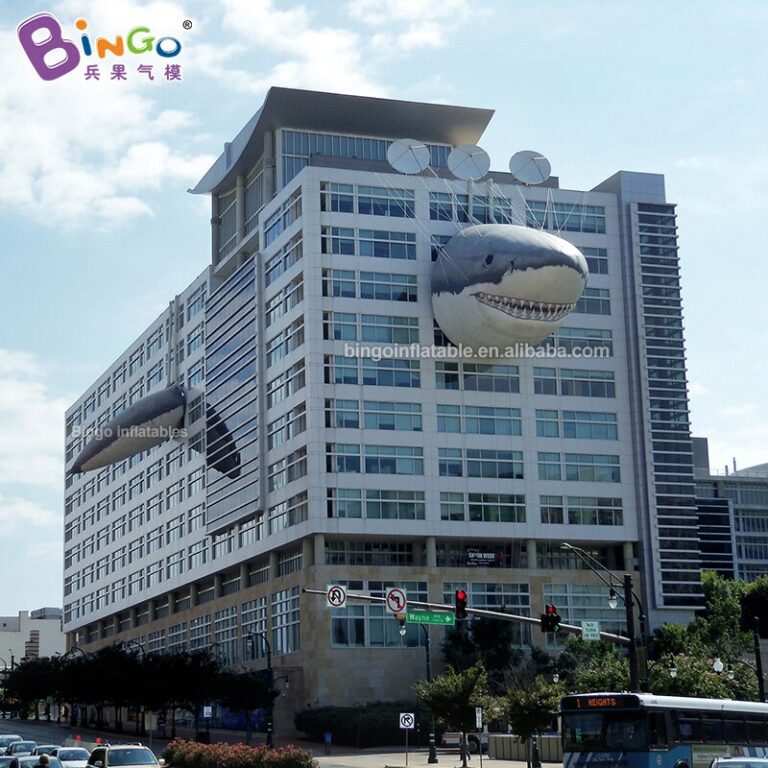 Giant Custom Inflatable Shark Toy Buildingtop Display 5piece Set ...