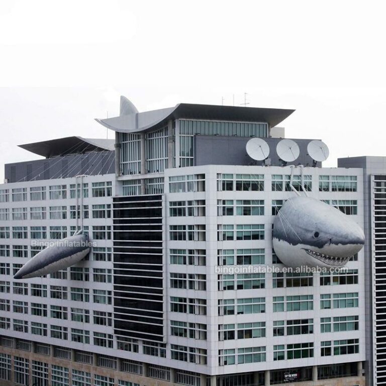 Giant Custom Inflatable Shark Toy Buildingtop Display 5piece Set ...
