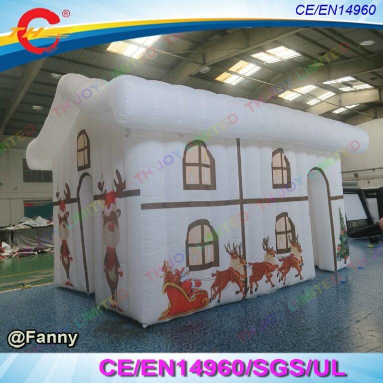 Santas Inflatable Christmas Grotto Tent Xmas Cabin House Decoration ...