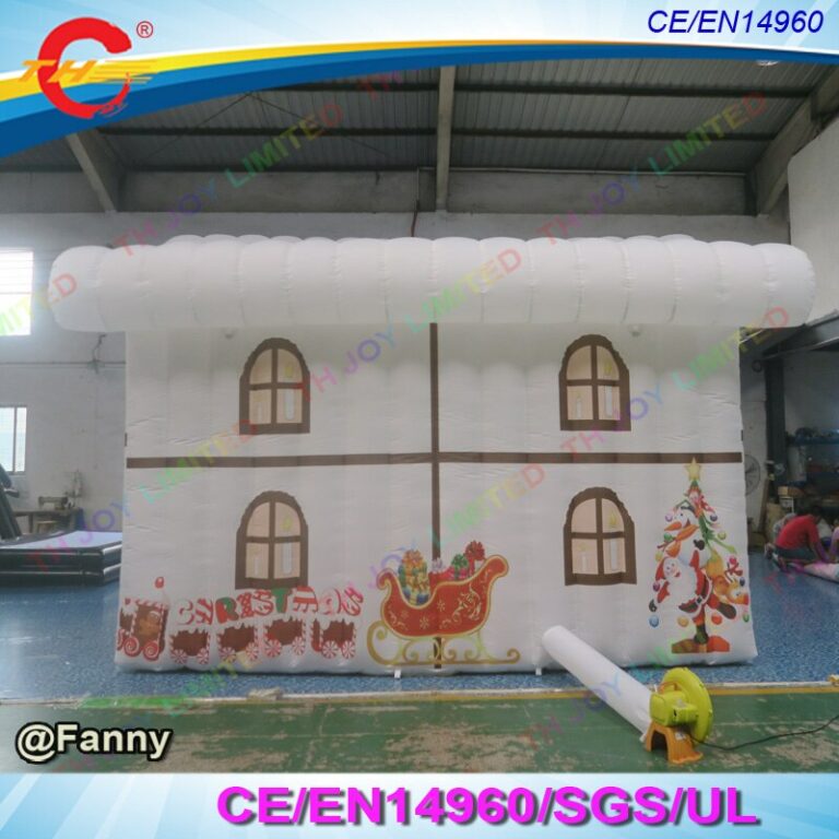Santas Inflatable Christmas Grotto Tent Xmas Cabin House Decoration ...