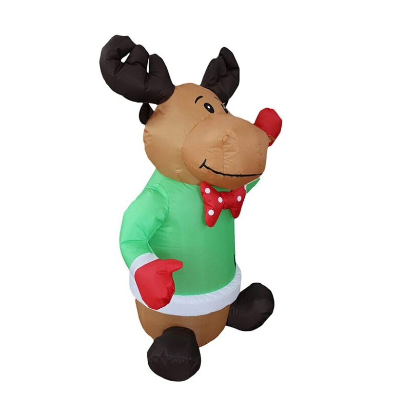 4ft Christmas Inflatable Reindeer Indooroutdoor Lighted Holiday Garden ...