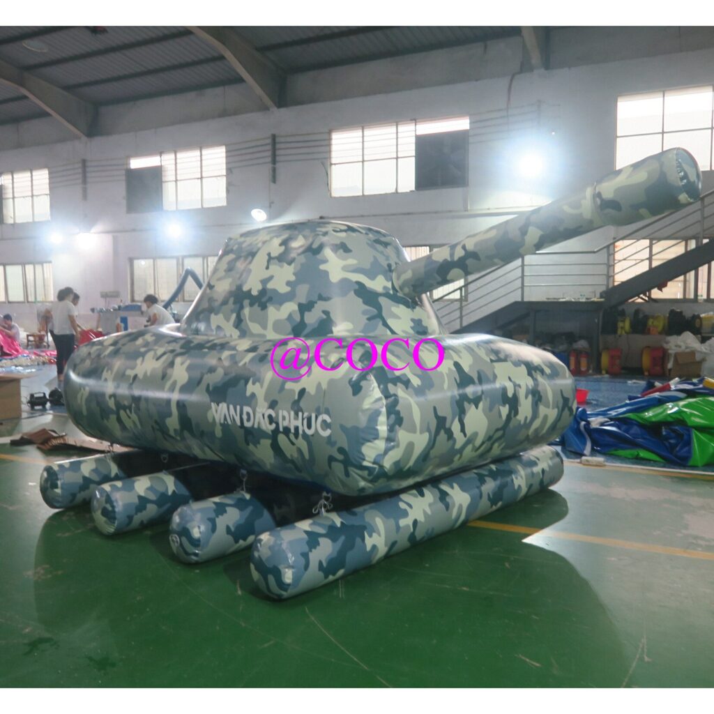 Inflatable Paintball Game Tank Bunkers Doortodoor Promotional Model ...