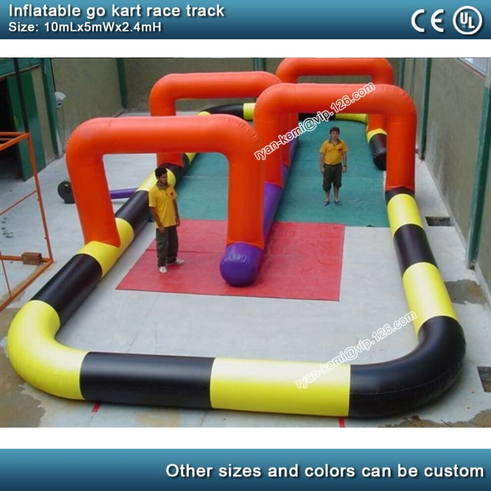 Inflatable Gokart Race Track With Blower Zorb Ball Air 10mlx5mwx24mh ...