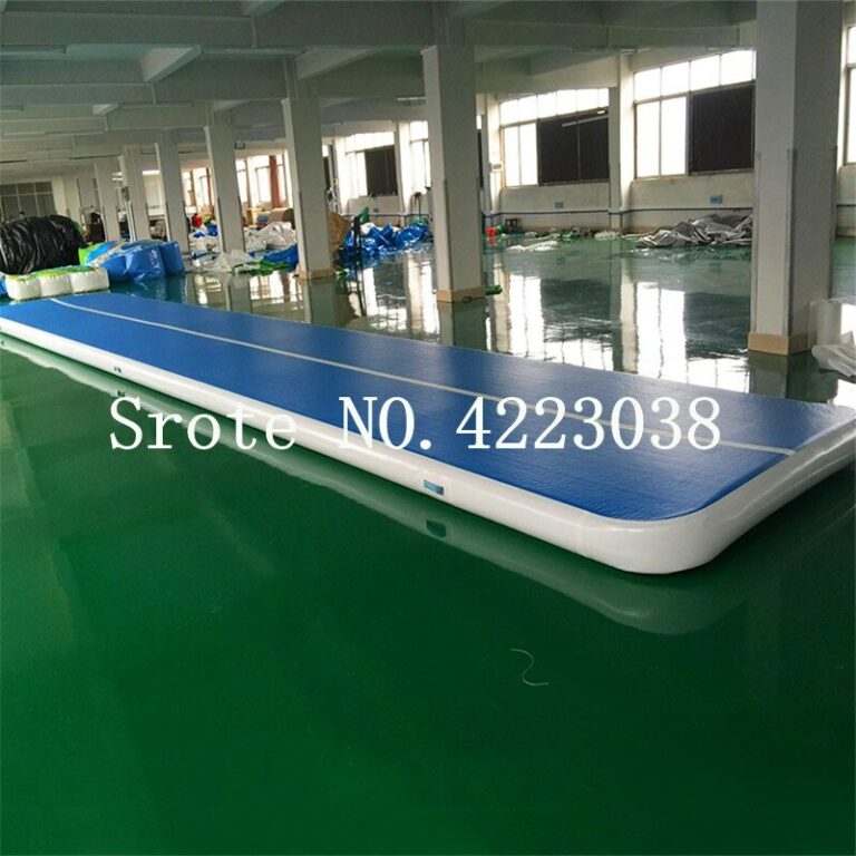 Blue Inflatable Gymnastics Air Track Mattress 15x2m With Pump For ...