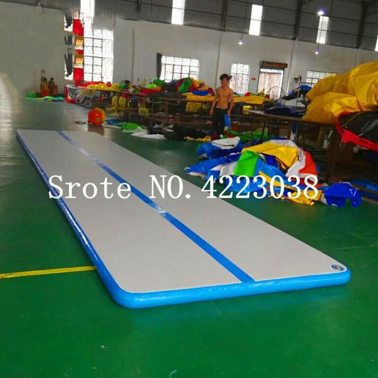 Blue Inflatable Gymnastics Air Track Mattress 15x2m With Pump For ...