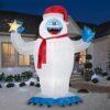 Led Illuminated Giant Inflatable Abominable Snowman For Outdoor ...