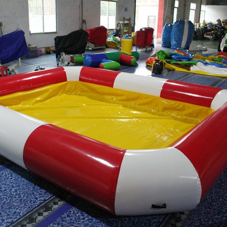 Large Family Inflatable Swimming Pool Red White Outdoor Fun ...