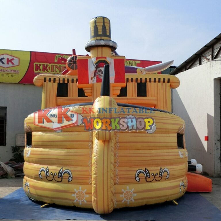Pirate Ship Inflatable Bouncy Slide Kids Outdoor Amusement Park Playset ...