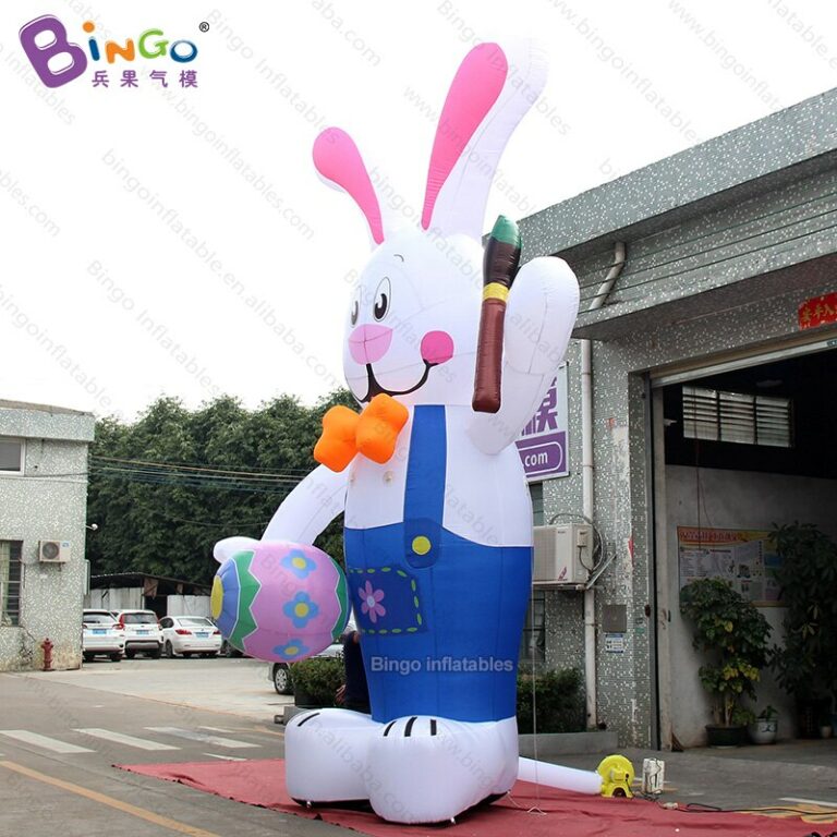 20ft Giant Easter Bunny Inflatable Toy 6m Tall White Rabbit With Pen ...