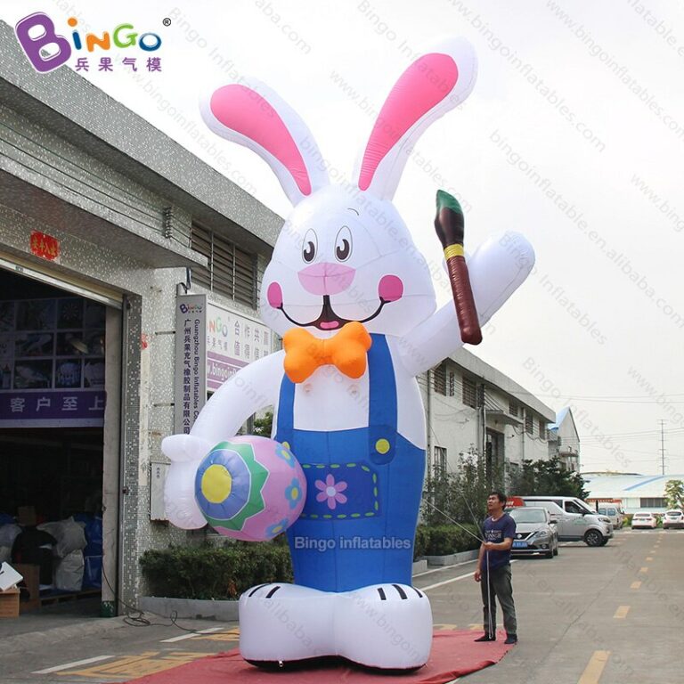 20ft Giant Easter Bunny Inflatable Toy 6m Tall White Rabbit With Pen ...