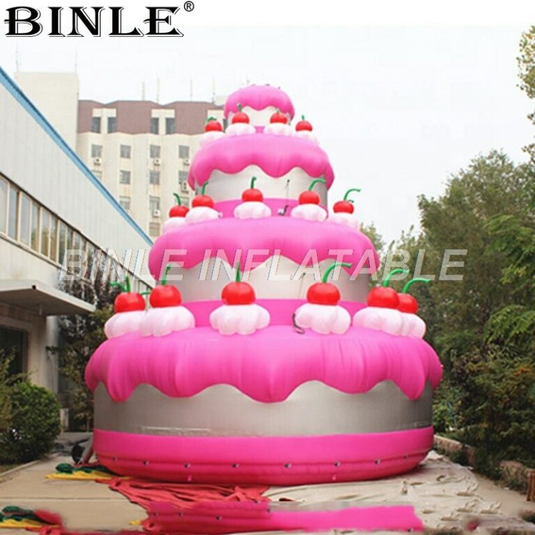 Custom Pink Giant Inflatable Birthday Cake For Anniversary Party ...