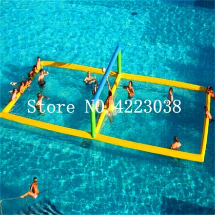 12x6m Inflatable Pvc Water Volleyball Court With Air Pump For Seapools ...