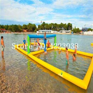 12x6m Inflatable Pvc Water Volleyball Court With Air Pump For Seapools ...