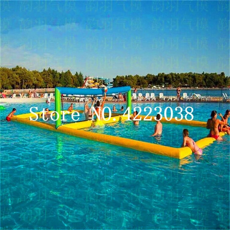 12x6m Inflatable Pvc Water Volleyball Court With Air Pump For Seapools ...