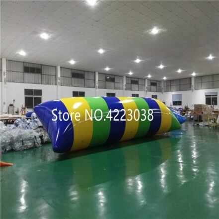 6x3m Inflatable Water Blob Trampoline Floating Bed Jumping Bouncing ...