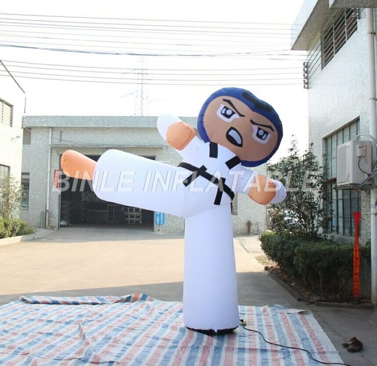 Customized Giant Inflatable Karate Man For Advertising Taekwondo Events ...