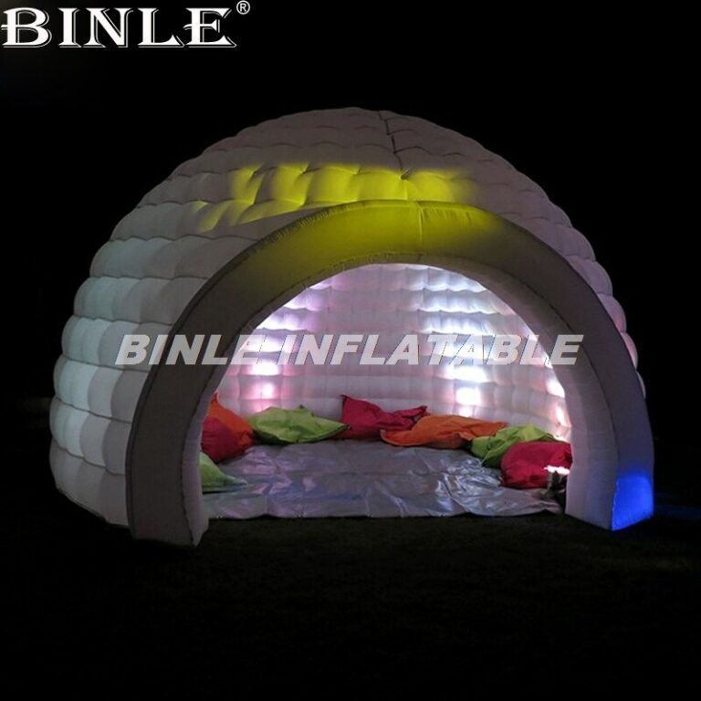 White Led Disco Light Inflatable Igloo Party Event Dome Tent ...