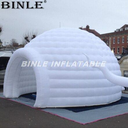 White Led Disco Light Inflatable Igloo Party Event Dome Tent ...