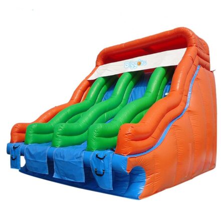 Dual Lane Inflatable Water Slide Park Game Durable Pvc Material ...