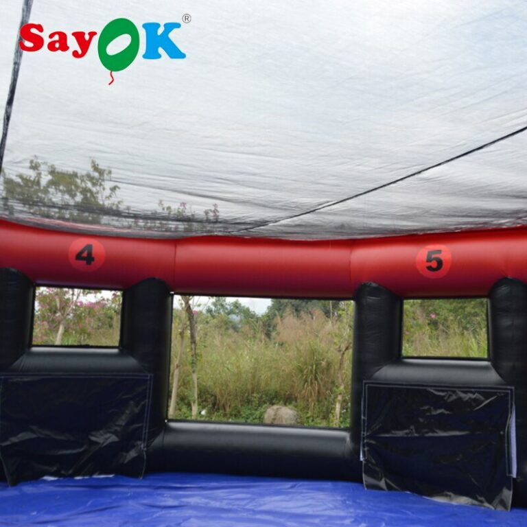 Inflatable Soccer Field With Goals Air Blower For Team Match Games ...