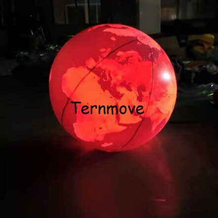 Led Illuminated Giant Inflatable Earth Globe Balloon For Event ...