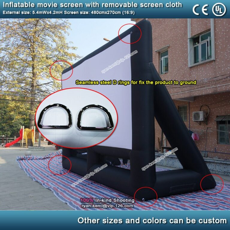 Portable Outdoor Inflatable 169 Movie Screen With Removable Cloth 54m ...