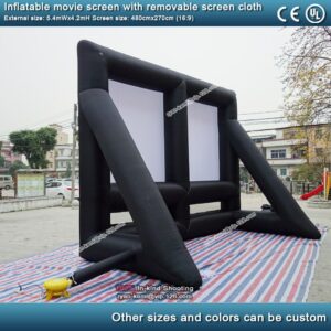 Portable Outdoor Inflatable 169 Movie Screen With Removable Cloth 54m ...
