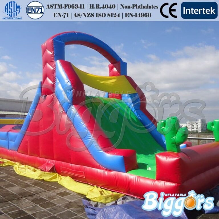 Kids Inflatable Bouncy Castle Combo Slide Obstacle Course Durable Pvc ...