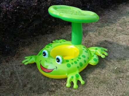 Kids Inflatable Frog Float Seat Pvc Swimming Pool Accessory Baby Boat ...