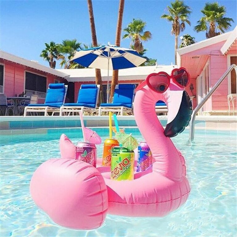 Flamingo Inflatable Pool Float With 4cup Holder Pink 70x60cm For Kids ...