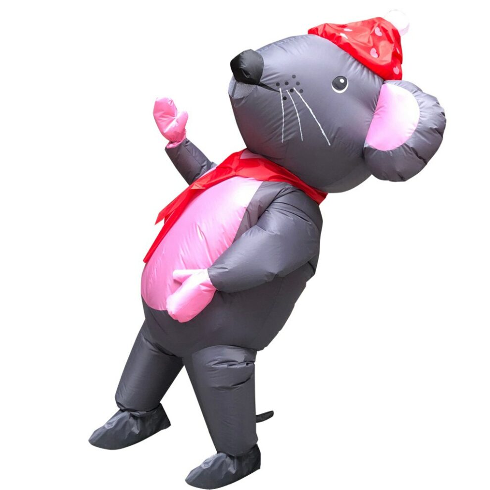 Adult Couples Valentine Inflatable Funny Mouse Costume Cute Creative ...