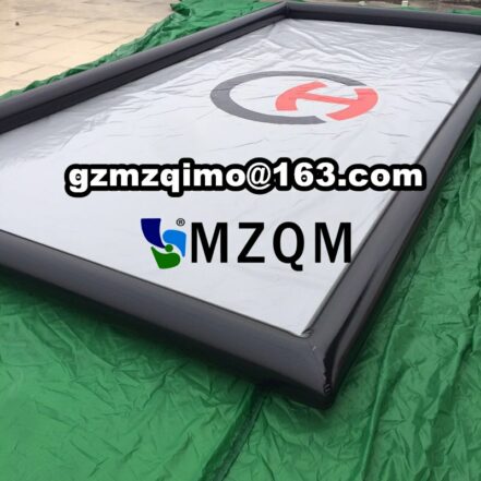 Custom 6x3m Pvc Car Wash Mat Portable Garage Flooring With Airpump ...