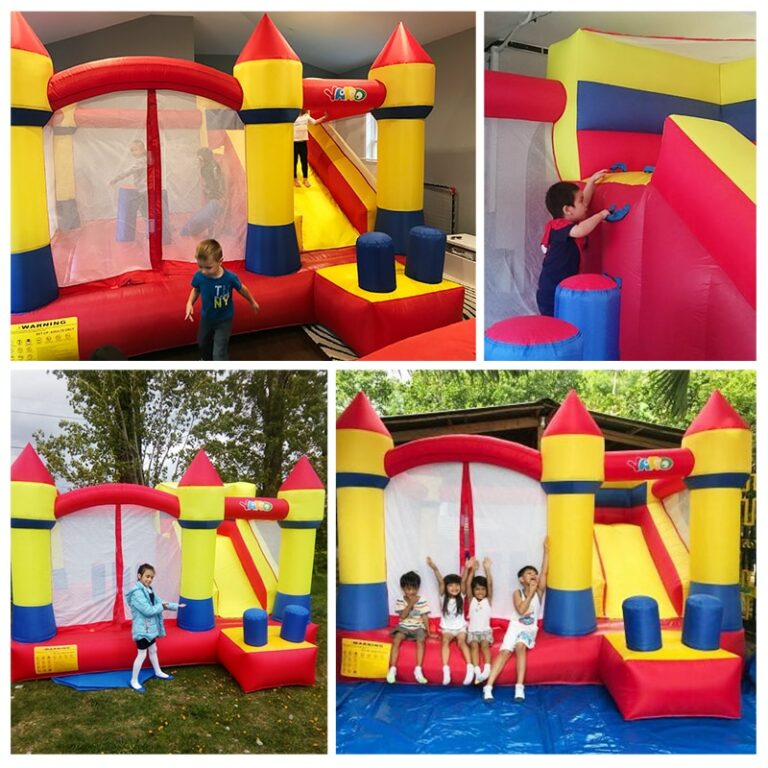 Large Outdoor Inflatable Bouncer Trampoline With Obstacle Slide Home ...