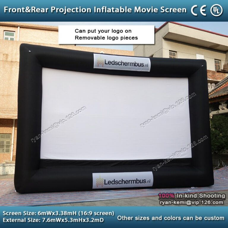 Outdoor Inflatable 76m Cinema Screen Frontrear Projection Ce Ul Blower ...