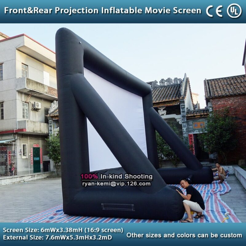 Outdoor Inflatable 76m Cinema Screen Frontrear Projection Ce Ul Blower ...